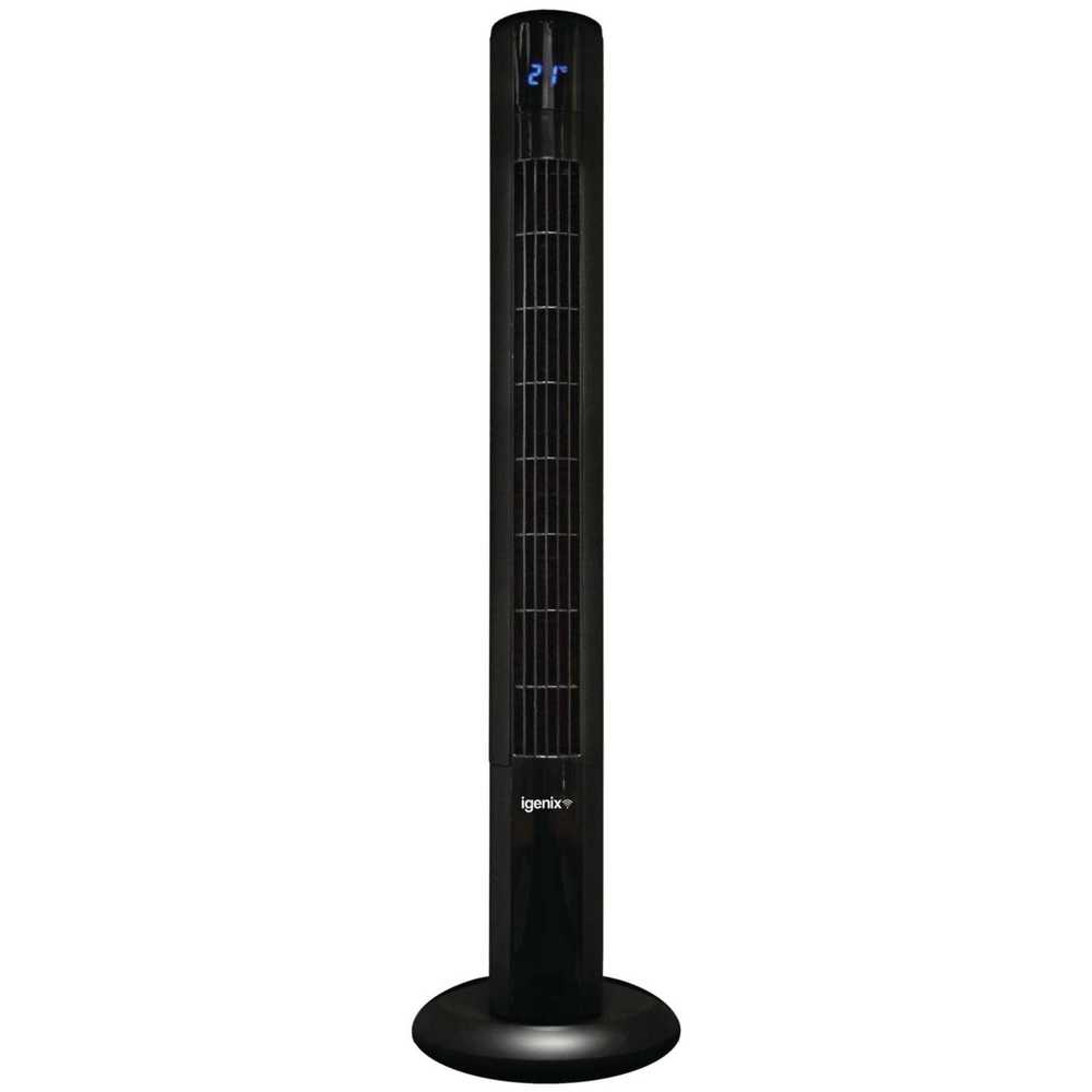 Igenix Smart Digital Tower Fan with Voice Control, Black | Go Shop Direct